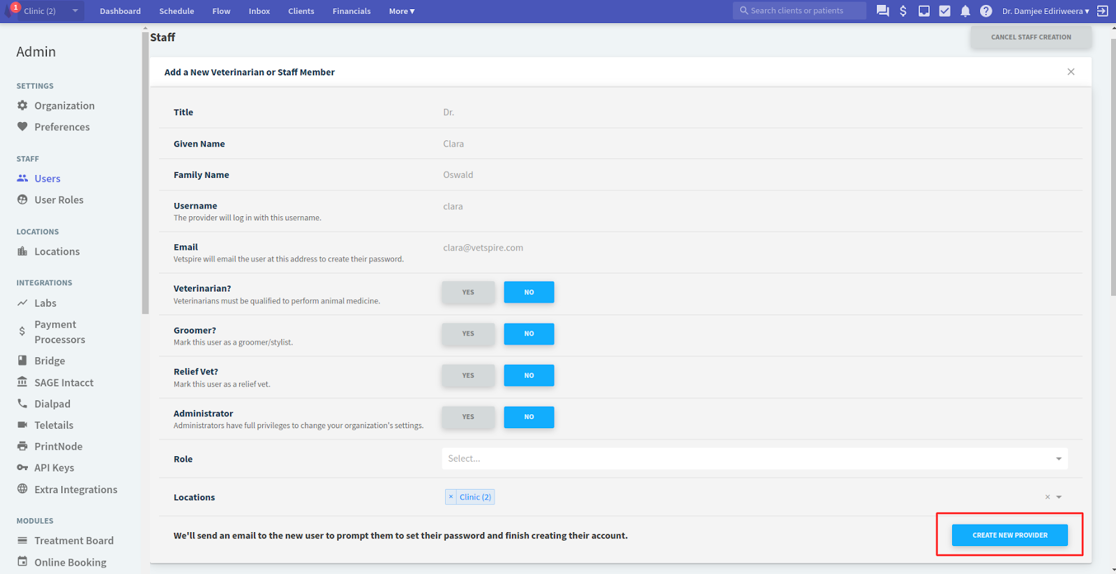 Vetspire - How to Create Clinician & Availability(Shifts) – Online Booking