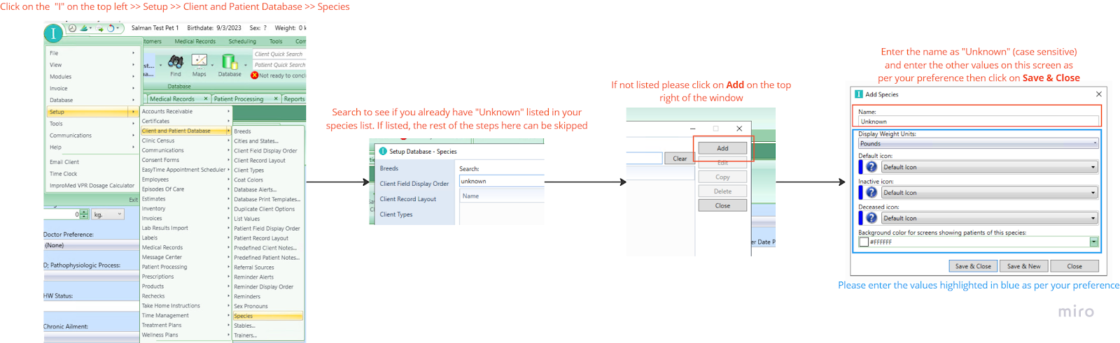 Creating an "Unknown" species, breed and coat color on your Impromed ...