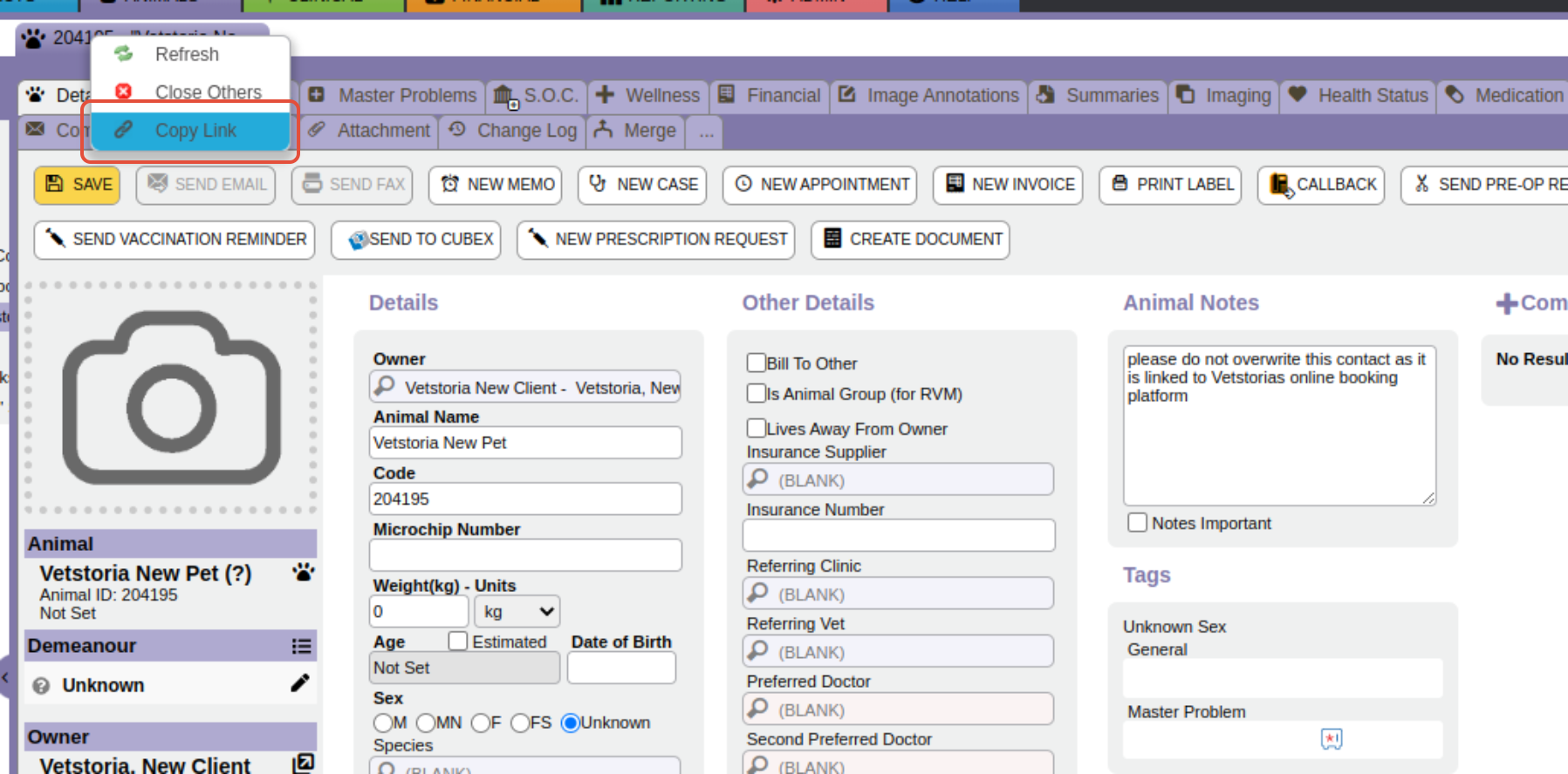 How to Retrieve the Placeholder Client and Patient Record URL – Online ...