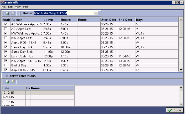 How do I find block-offs which have been setup on AVImark? – Online Booking