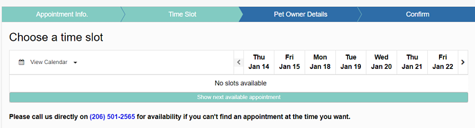 Admin Settings – Online Booking