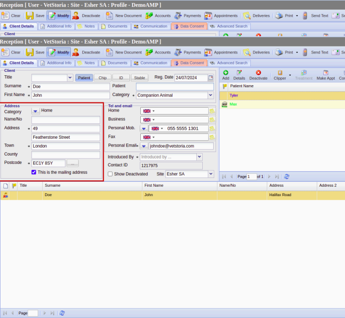 Populating 'Address' fields in Merlin V3 – Online Booking